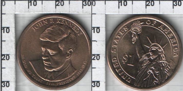 35-й президент 35th president Джон Ф. Кеннеді) США (2015) UNC KM# NEW